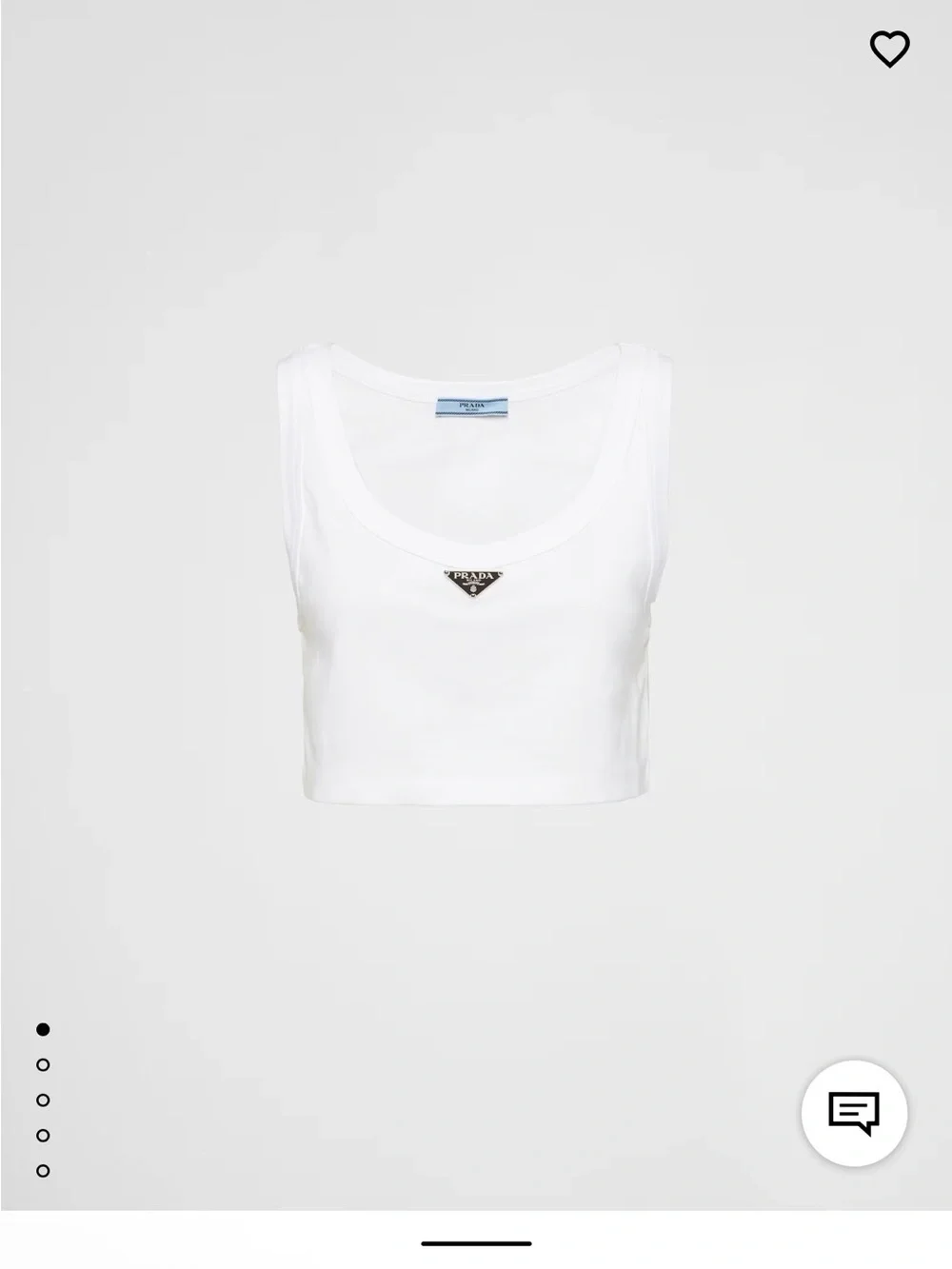 Prada | Tops | Prada White Cropped Tank With Triangle Logo | Poshmark